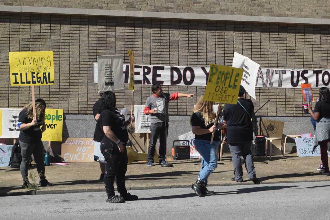 Advocates protest for improved treatment of Wheeling homeless | News ...